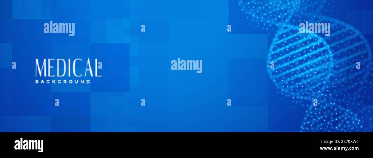 blue medical dna banner for healthcare science works Stock Vector Image ...