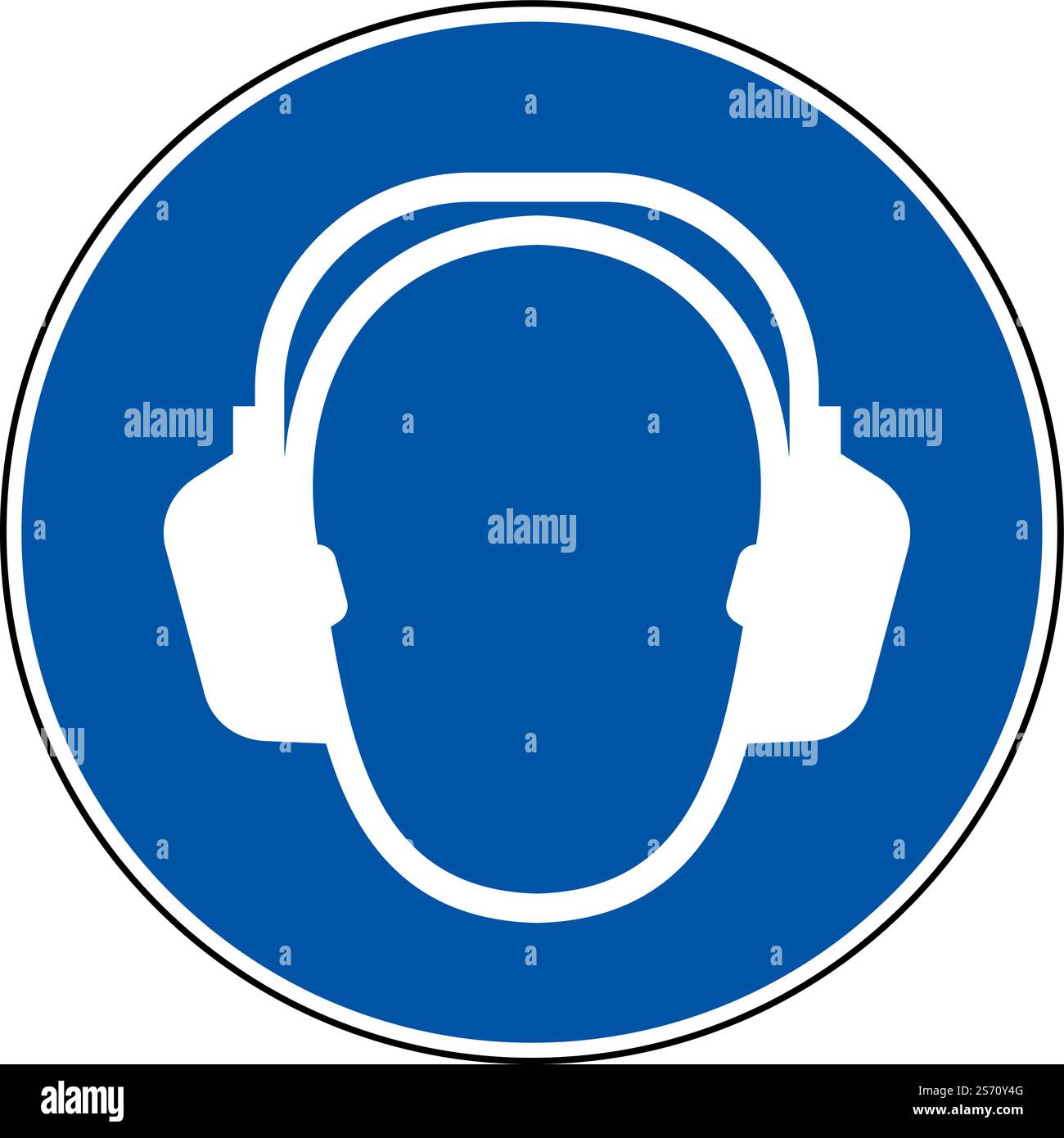 Hearing Protection Symbol Floor Sign Stock Vector Image & Art - Alamy