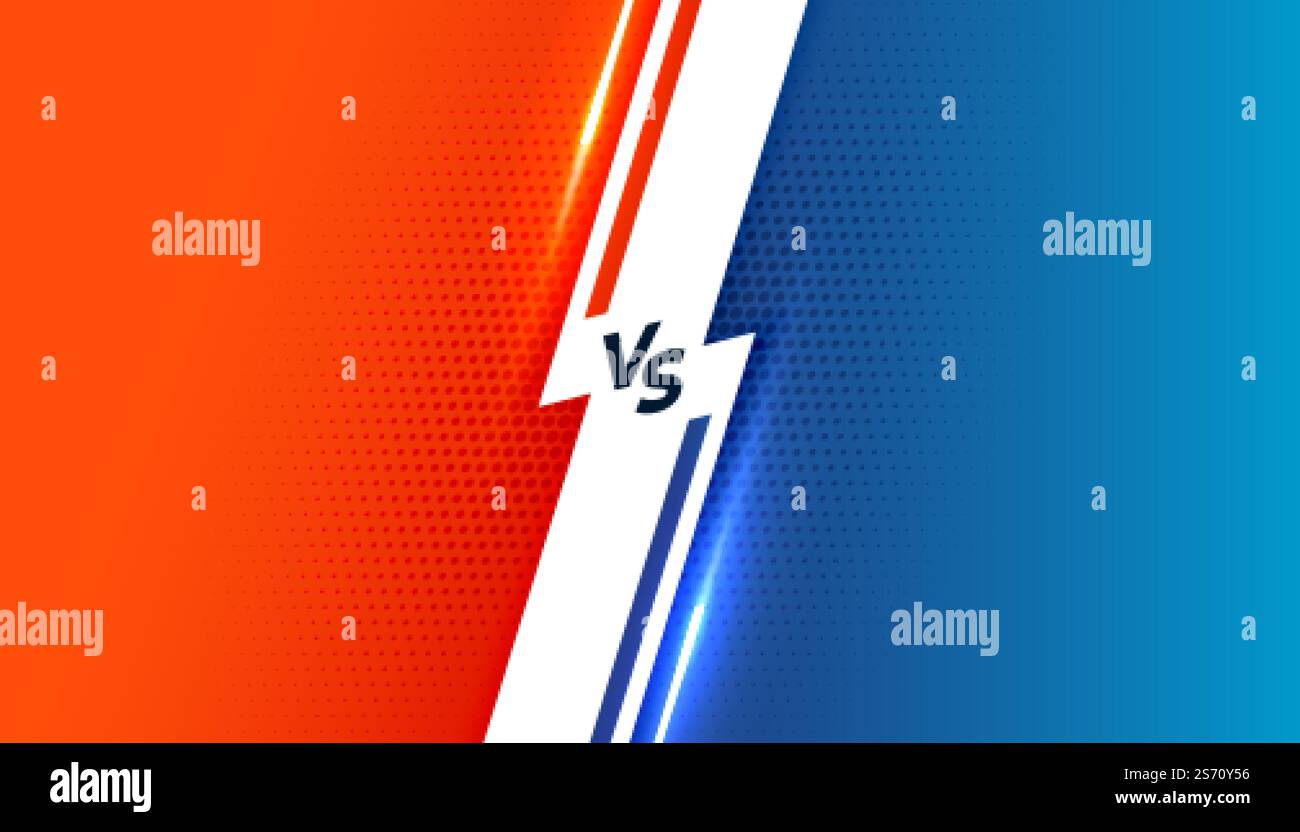 versus vs conflict battle screen background template design Stock ...