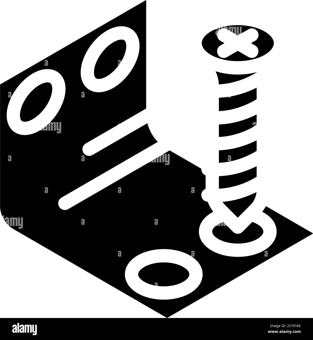 Insert bolt assembly furniture Stock Vector Images - Alamy