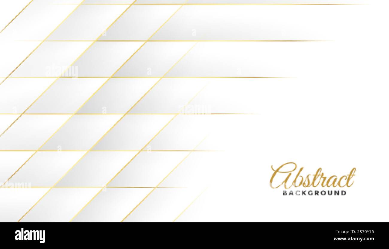 diamond shapes white and golden lines background design Stock Vector ...