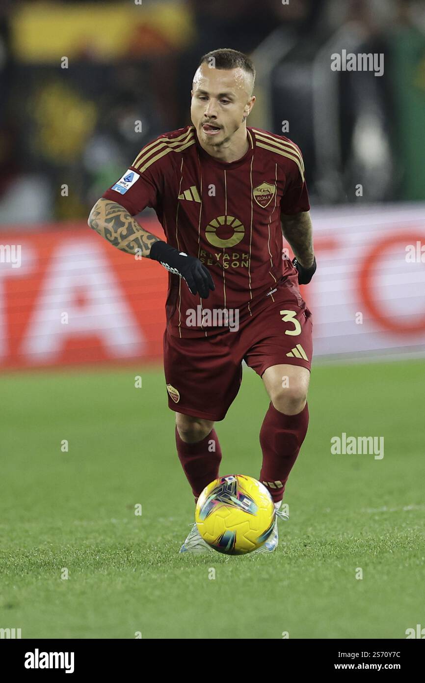 Rome, Italy. 17th Jan, 2025. Romaâ??s Spanish defender Angelino ...