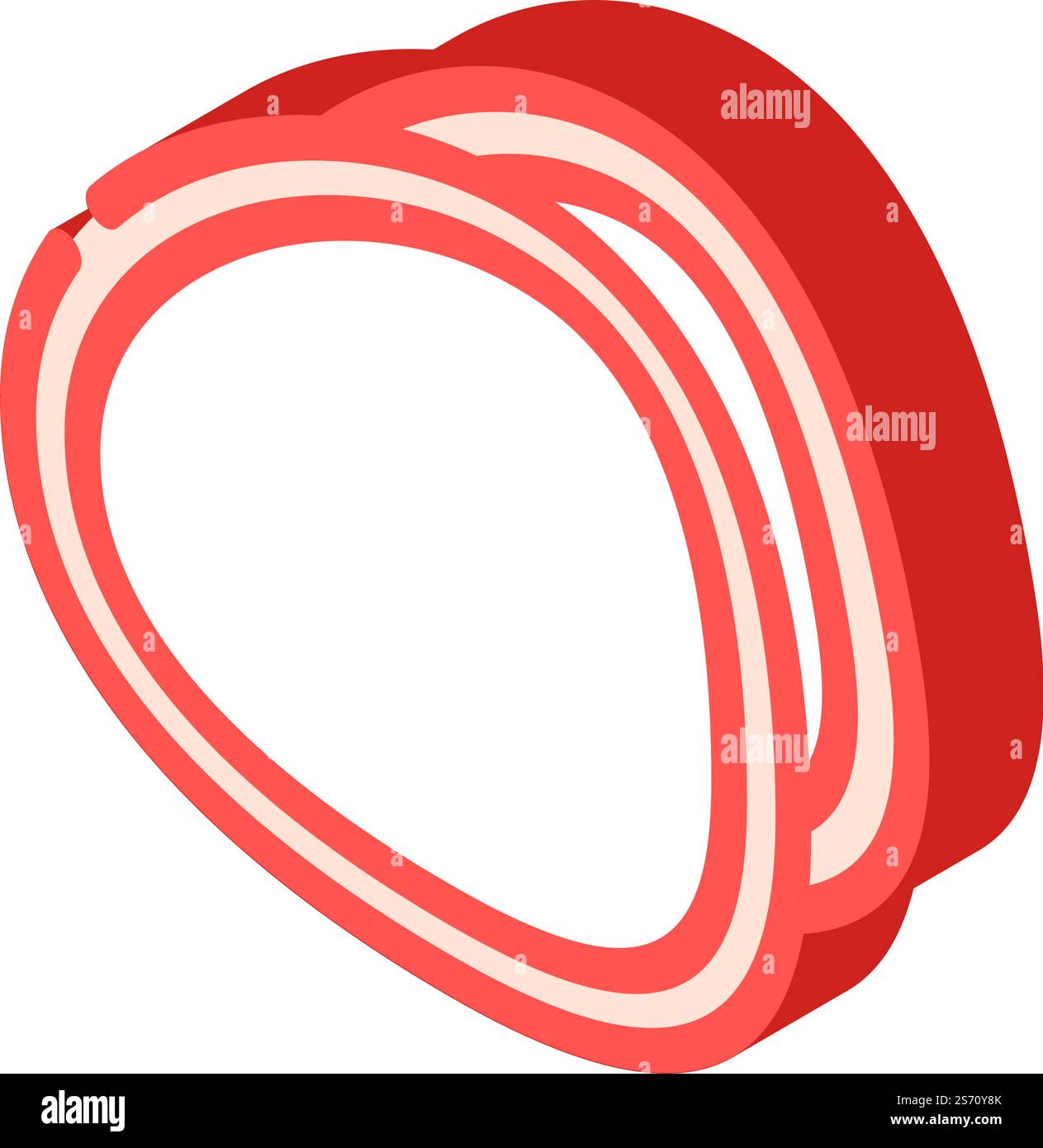 fresh radish slice isometric icon vector. fresh radish slice sign ...