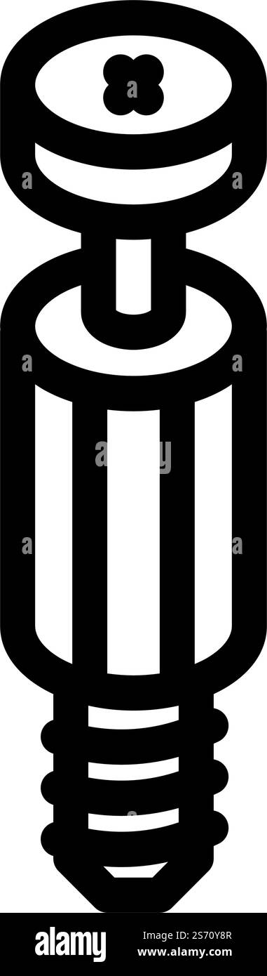 screw metal assembly line icon vector. screw metal assembly sign ...