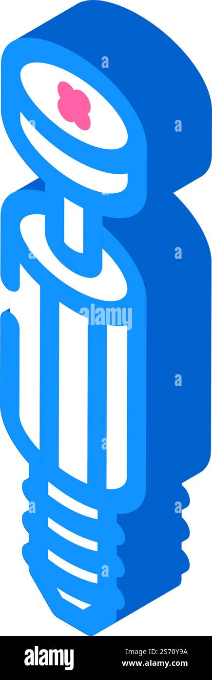 screw metal assembly isometric icon vector. screw metal assembly sign ...