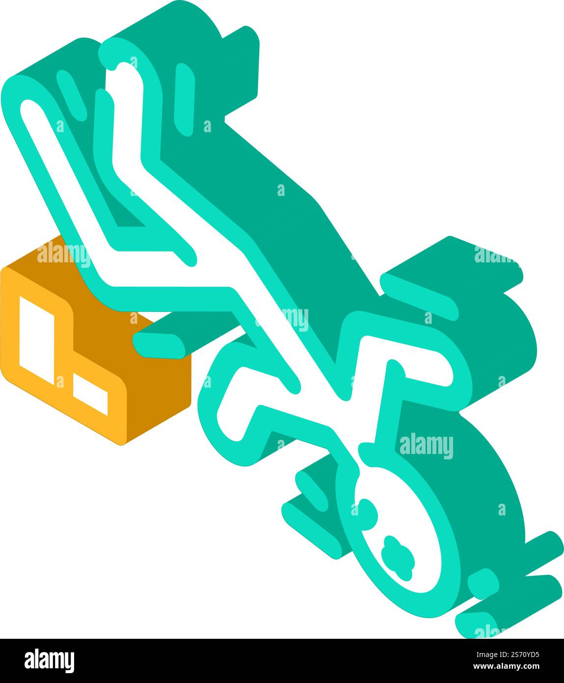 drop head kick accident isometric icon vector. drop head kick accident ...