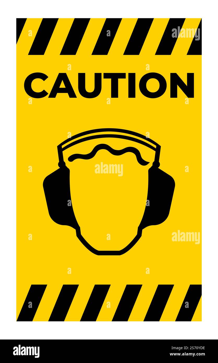 Hearing Protection Symbol Floor Sign Stock Vector Image & Art - Alamy