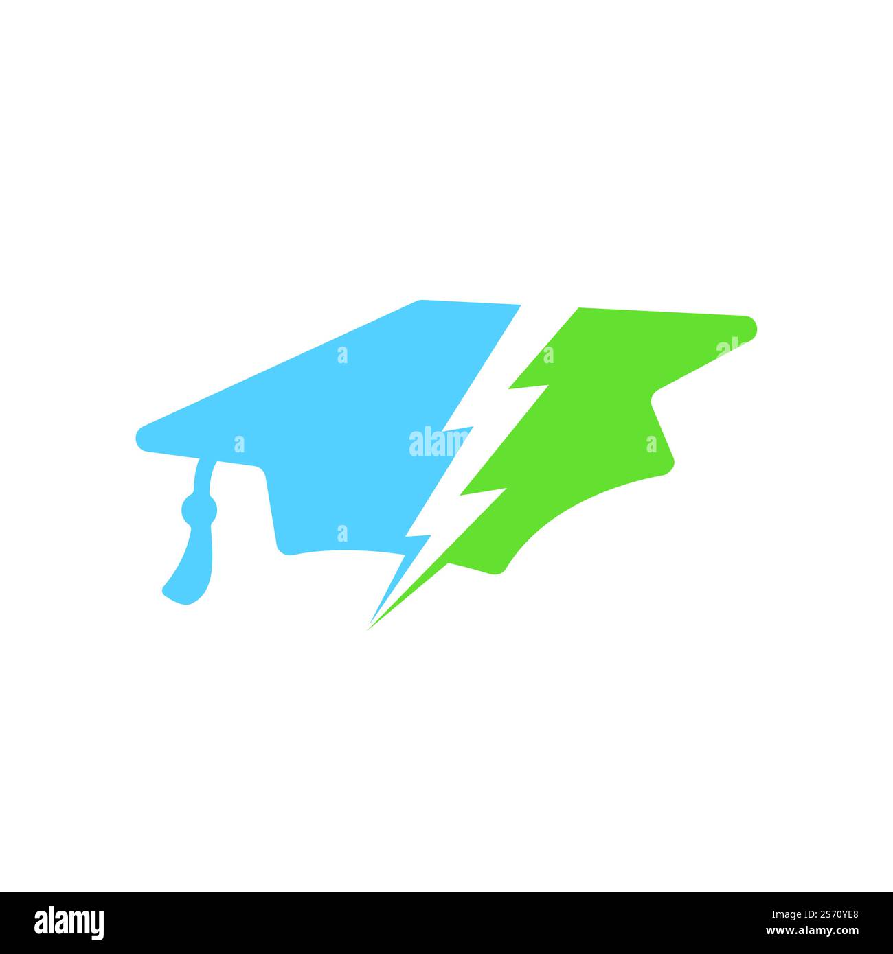 Flash student vector logo template. Education logo with graduation cap ...