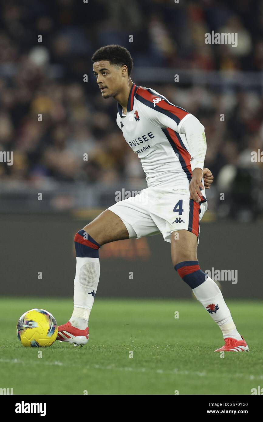 Genoa's Belgian defender Koni De Winter controls the ball during the ...