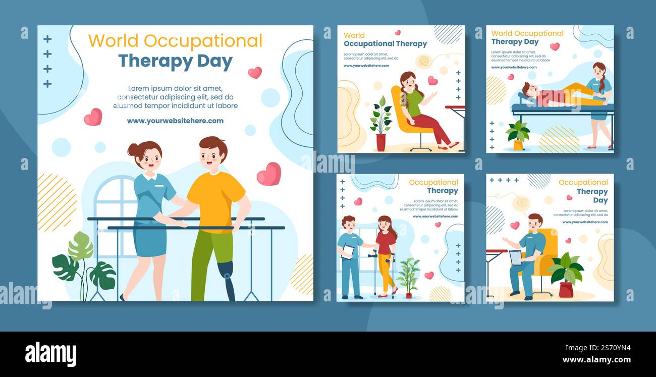 World Occupational Therapy Day Social Media Post Template Hand Drawn ...