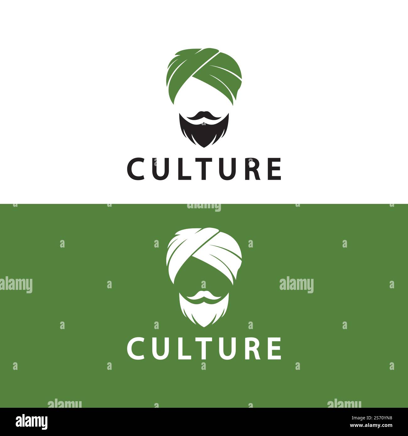 Turban Mustache India Indian logo design vector illustration. Logo of a ...