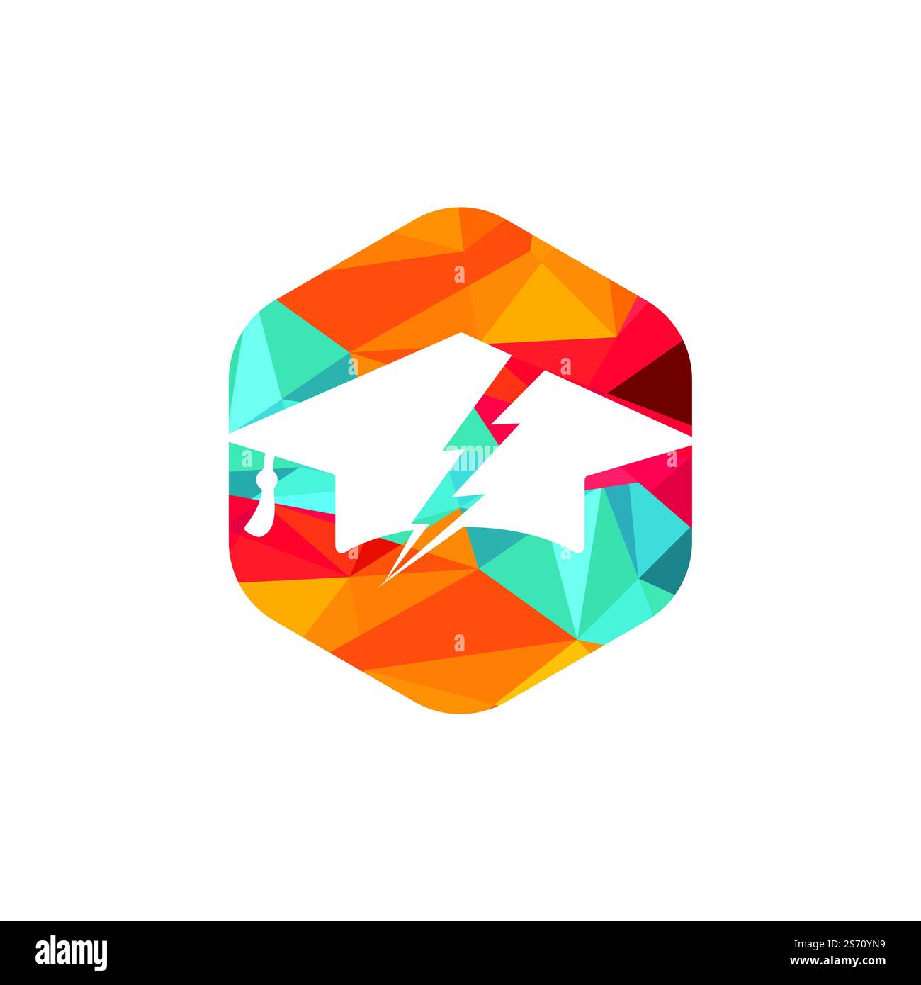 Flash student vector logo template. Education logo with graduation cap ...