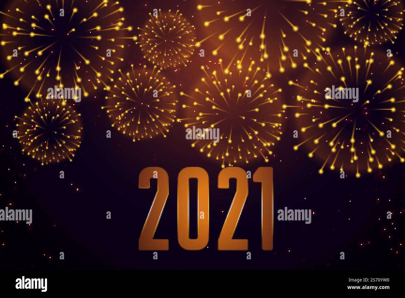 happy new year 2021 fireworks celebration background design Stock Vector Image & Art - Alamy