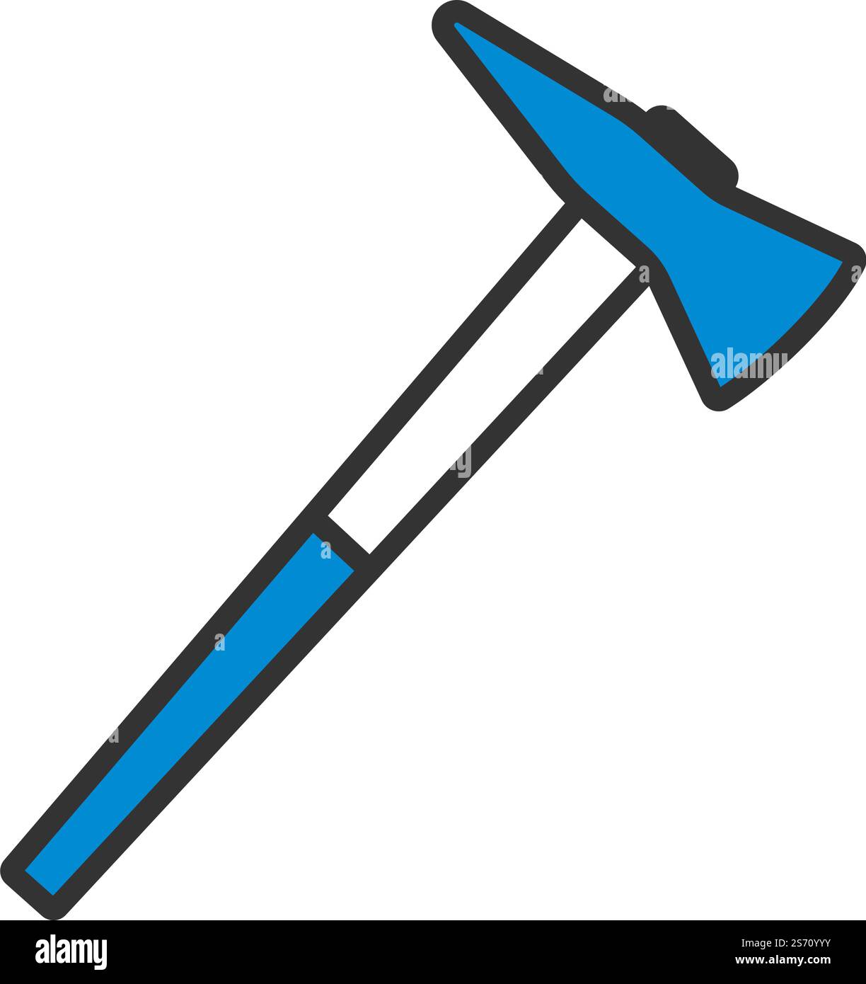 Fire Axe Icon. Editable Bold Outline With Color Fill Design. Vector ...