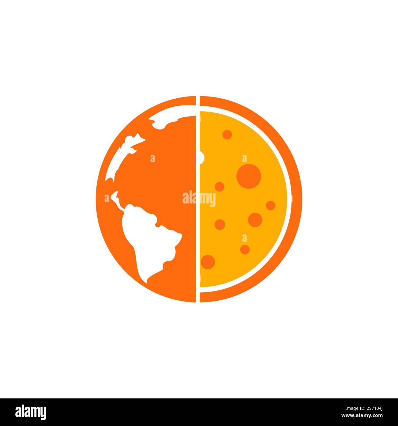 Pizza Planet vector logo design. Unique pizzeria logotype design ...