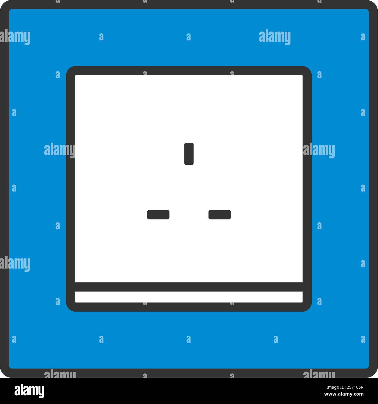 Great Britain Electrical Socket Icon. Editable Bold Outline With Color ...