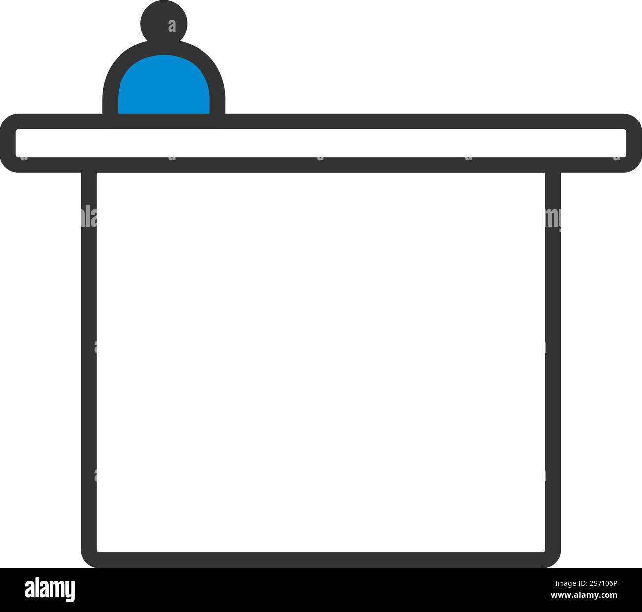 Hotel Reception Desk Icon. Editable Bold Outline With Color Fill Design ...