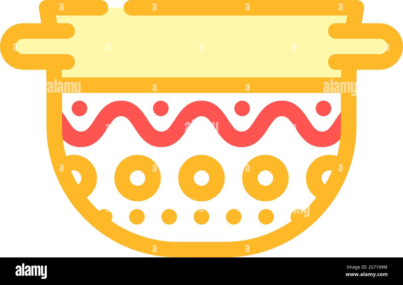 food clay crockery color icon vector. food clay crockery sign. isolated ...