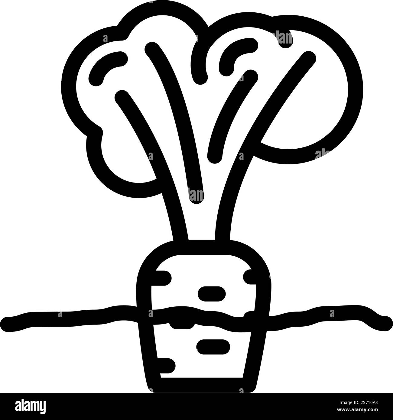 ground carrot line icon vector. ground carrot sign. isolated contour ...