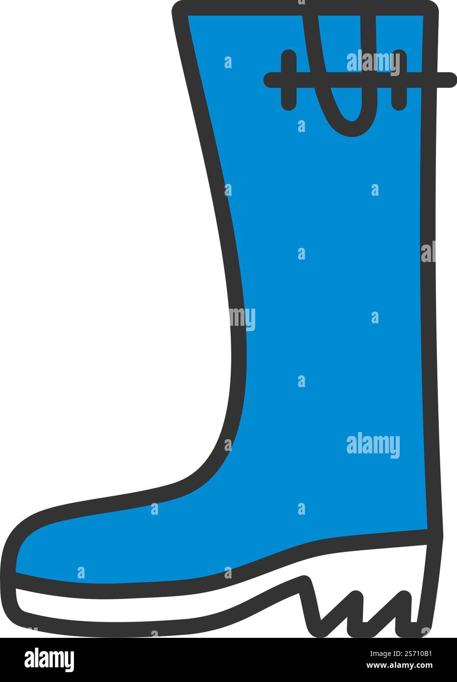 Rubber Boot Icon. Editable Bold Outline With Color Fill Design. Vector ...