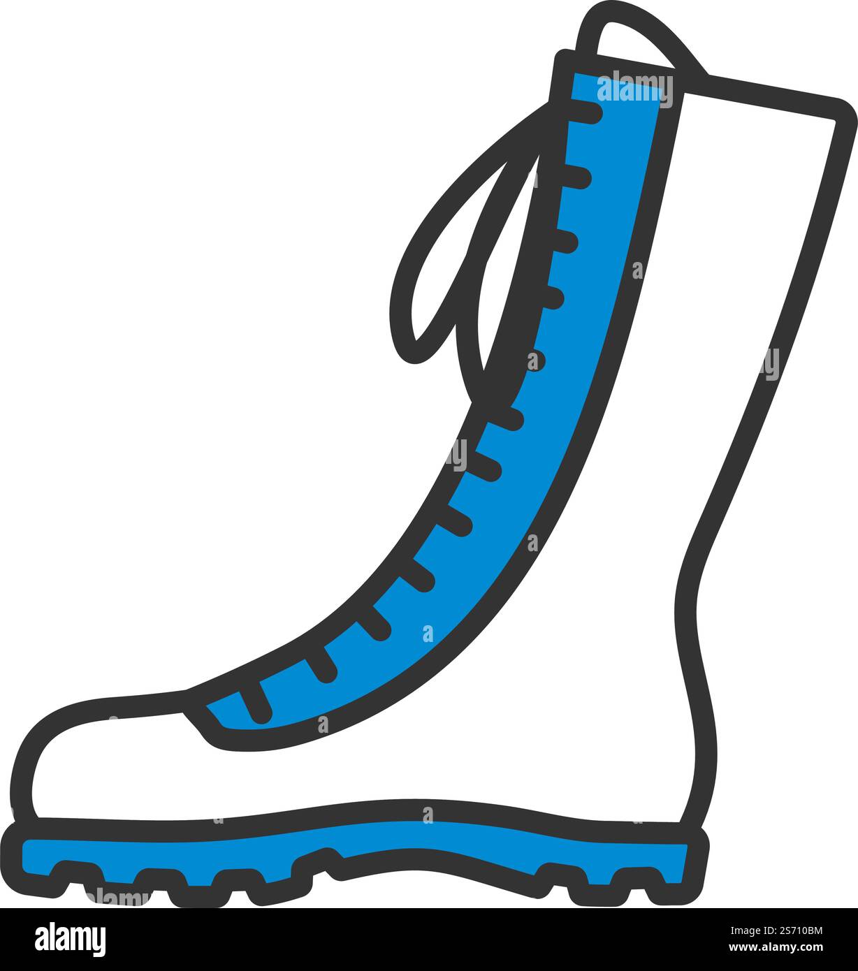 Hiking Boot Icon. Editable Bold Outline With Color Fill Design. Vector ...
