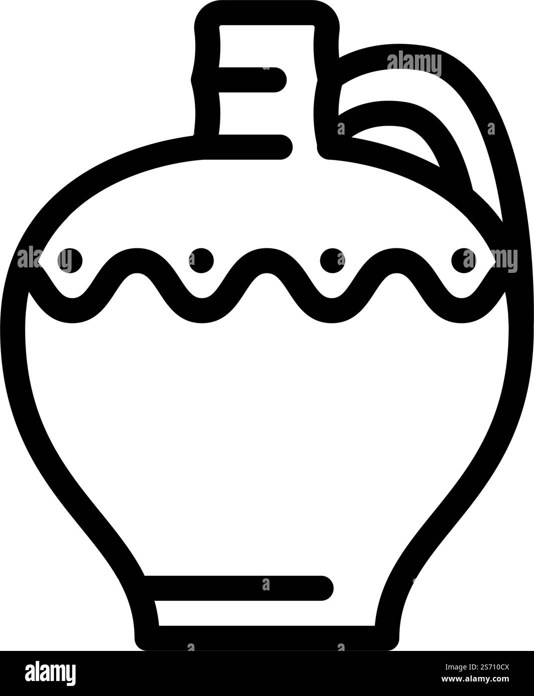 ancient clay crockery line icon vector. ancient clay crockery sign ...
