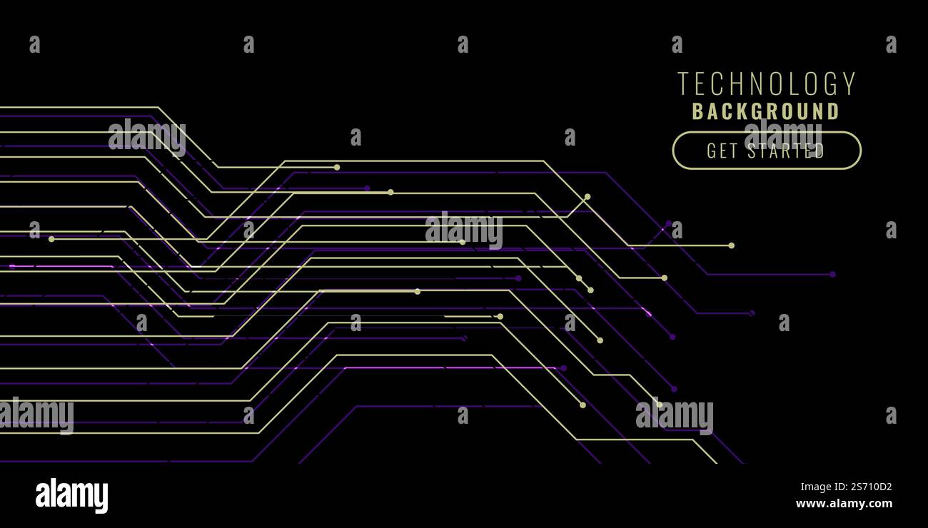 technology circuit lines background design banner Stock Vector Image ...