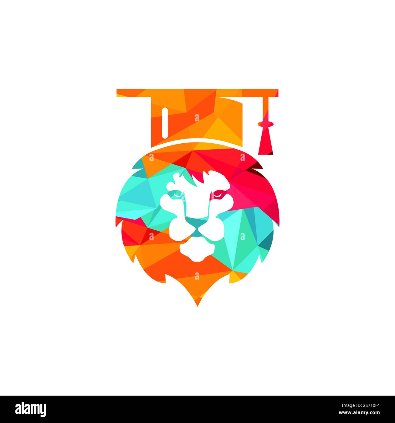 Lion Student vector logo design. Lion academy logo concept Stock Vector ...