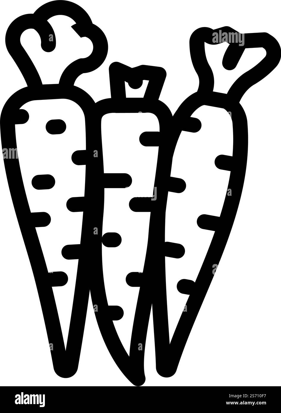 ripe carrot vegetable line icon vector. ripe carrot vegetable sign ...