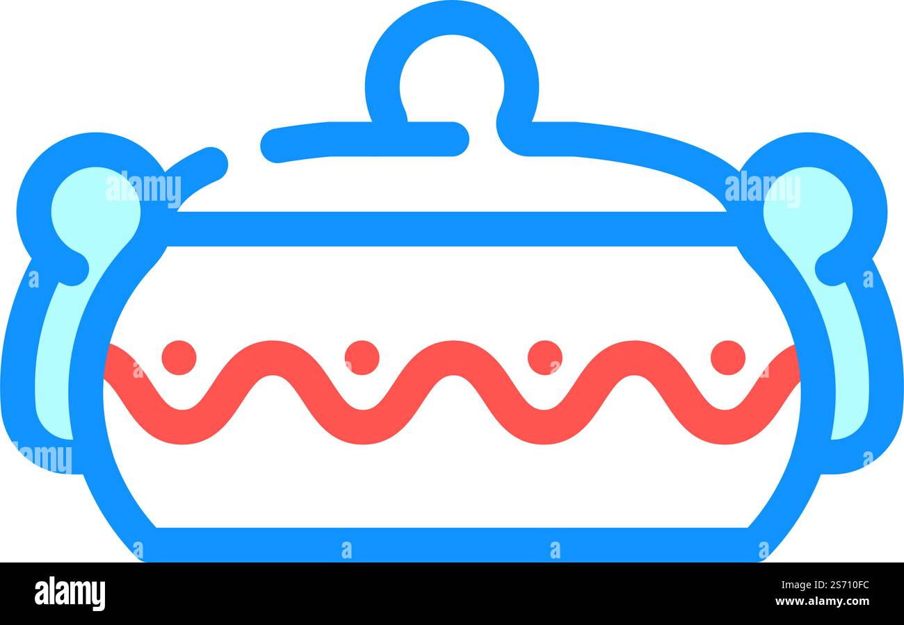 pottery clay crockery color icon vector. pottery clay crockery sign ...