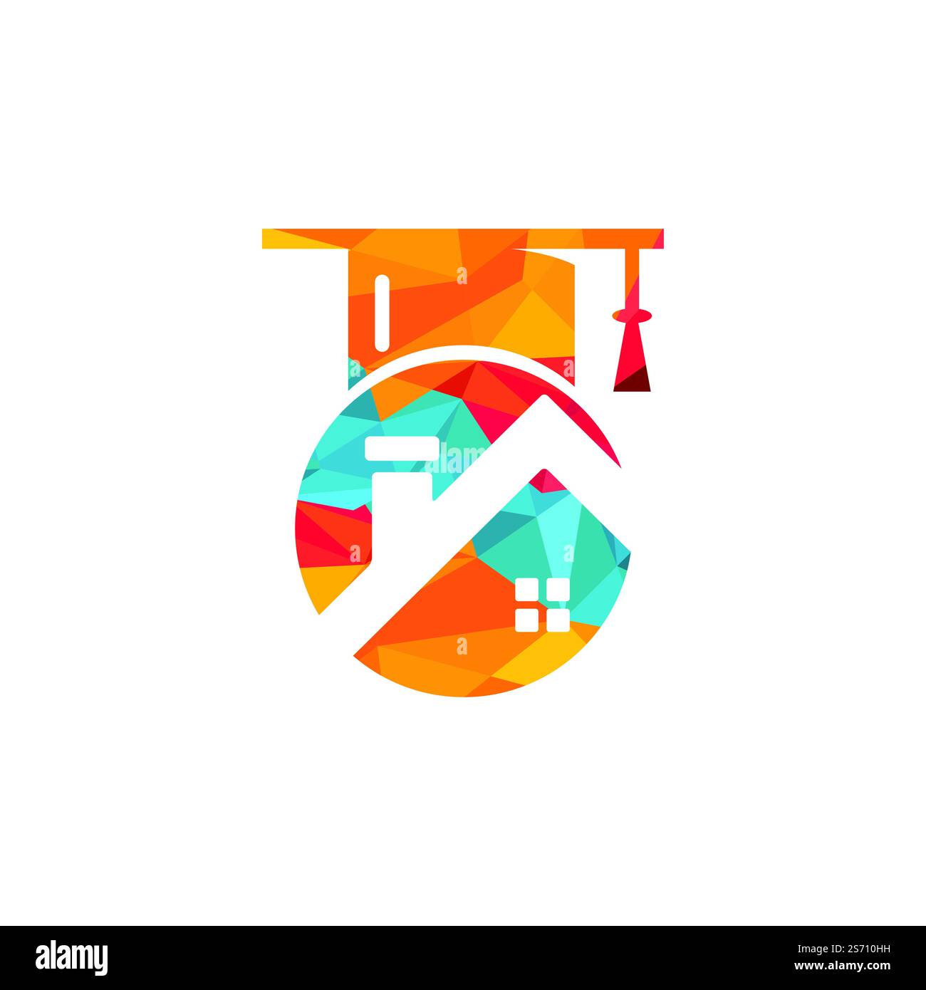 House school education logo design. Student housing logo template Stock ...