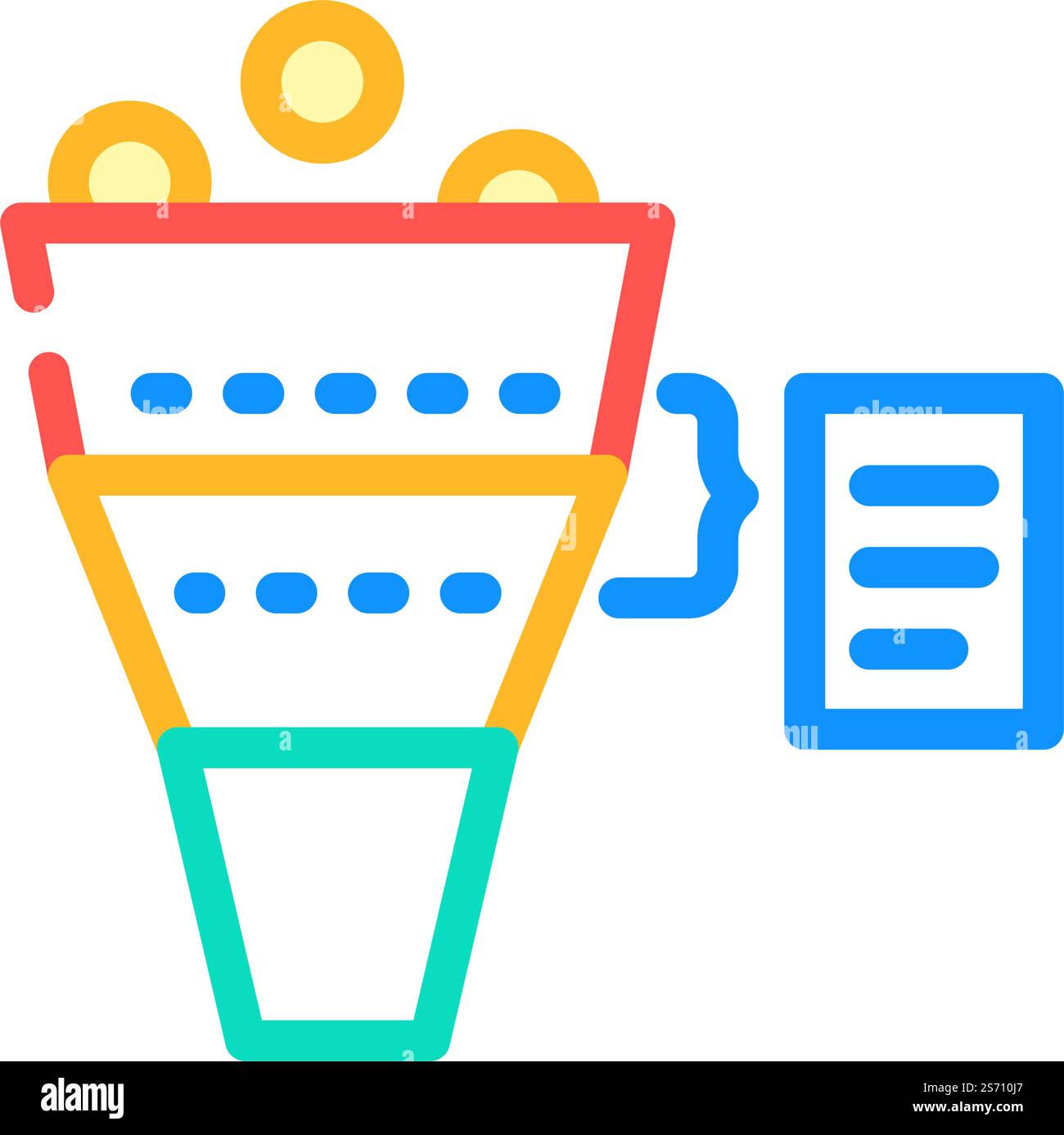 lead qualification color icon vector. lead qualification sign. isolated ...