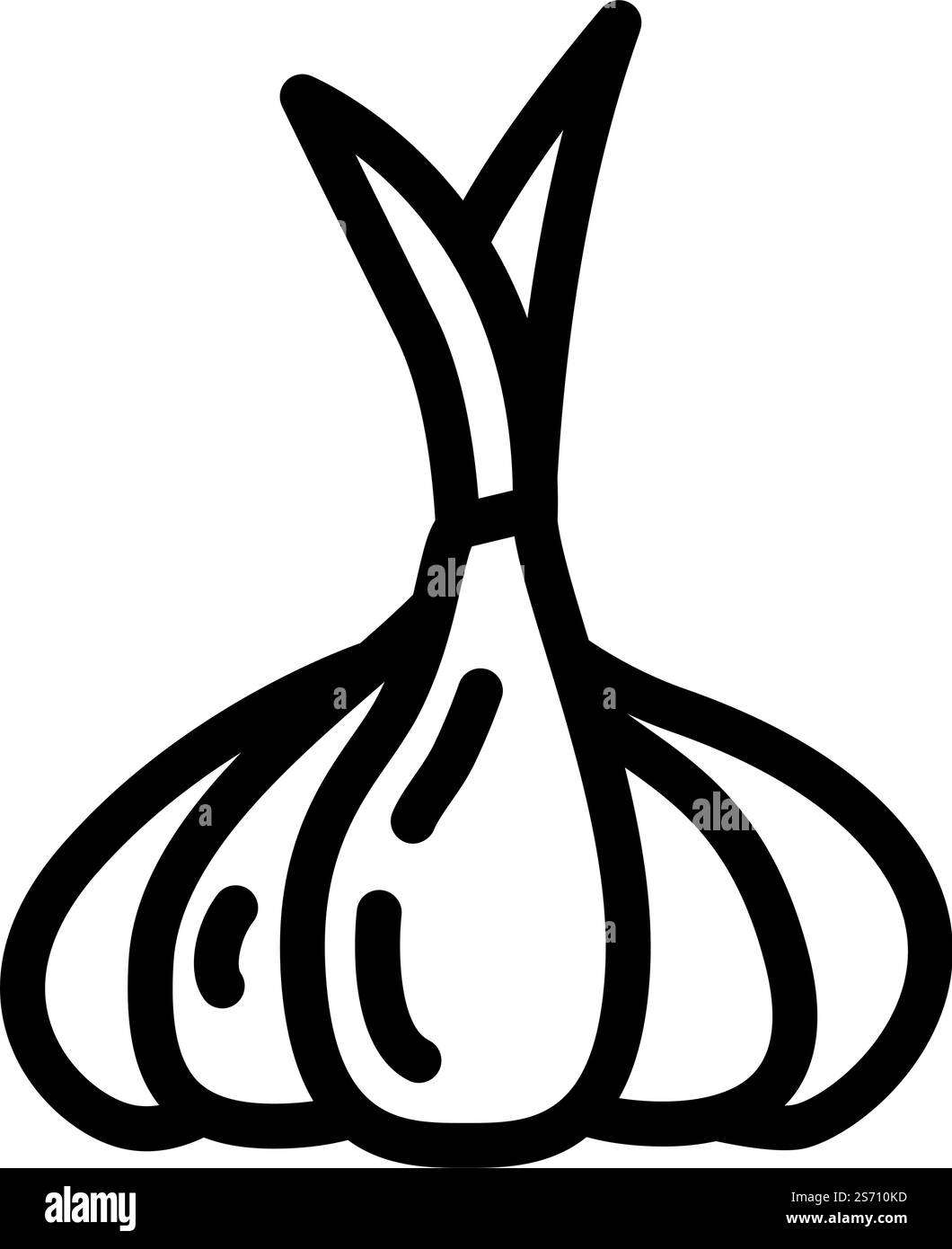 garlic line icon vector. garlic sign. isolated contour symbol black ...