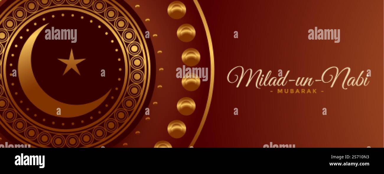 decorative islamic milad un nabi festival banner design Stock Vector ...