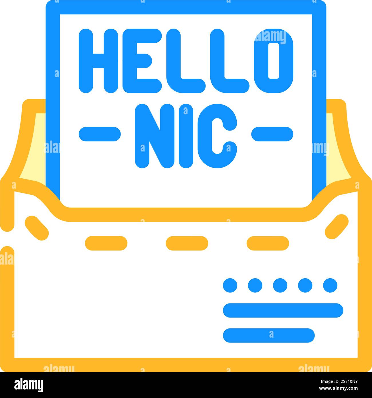 personalized email color icon vector. personalized email sign. isolated ...