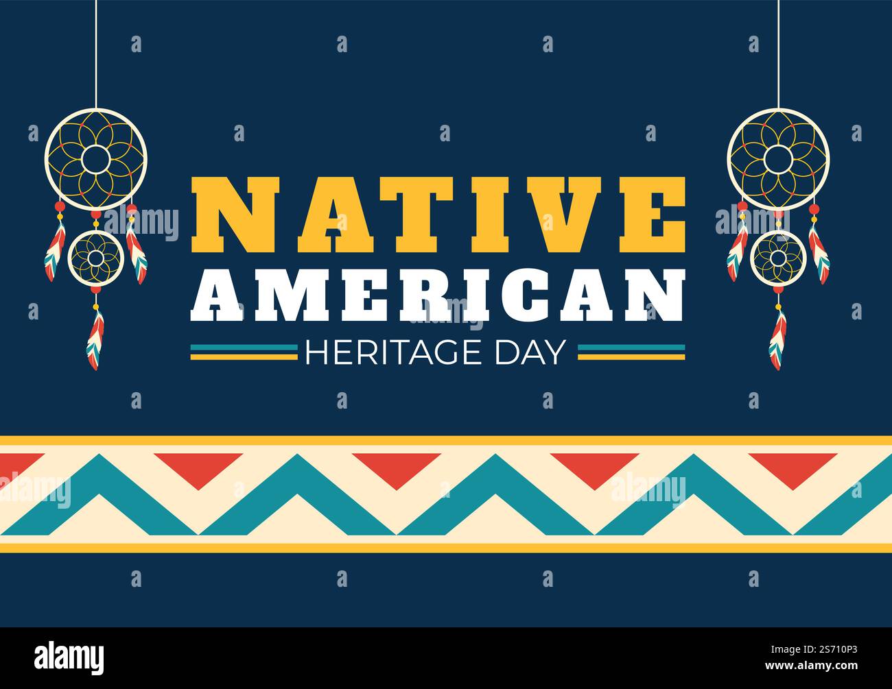 Native American Heritage Day Template Hand Drawn Cartoon Flat ...