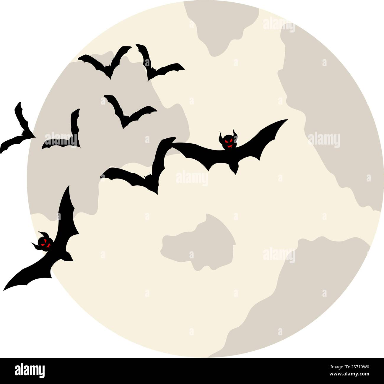 Happy Halloween theme moon element. Vector illustration Stock Vector ...