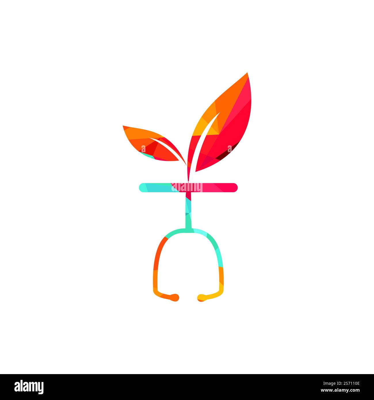 Health nature logo design template. Modern natural leaf with ...