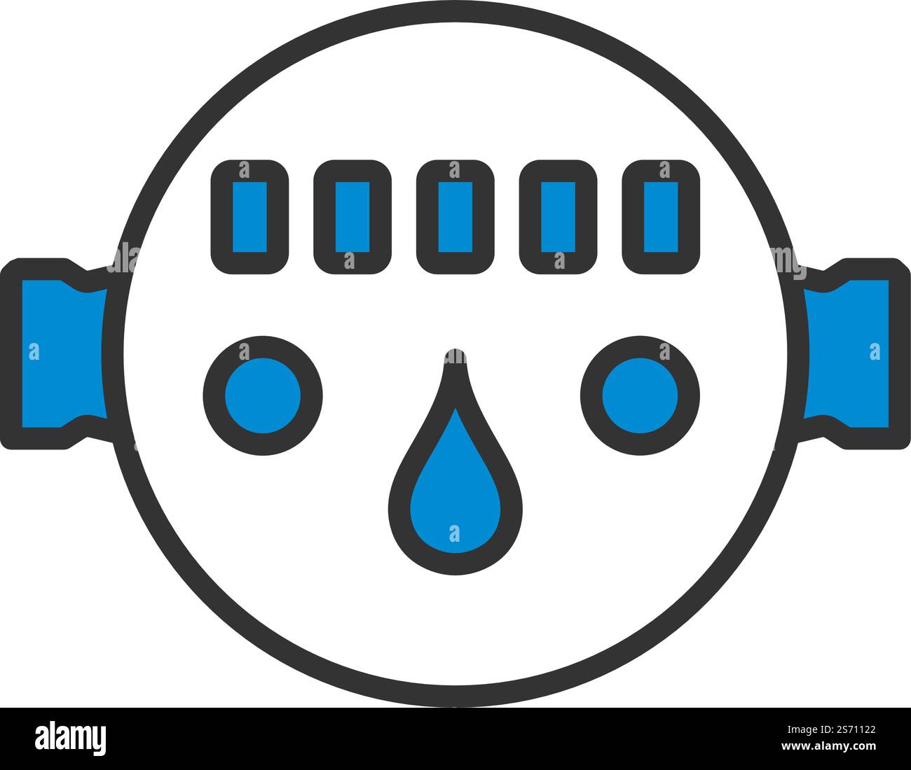 Water Meter Icon. Editable Bold Outline With Color Fill Design. Vector ...