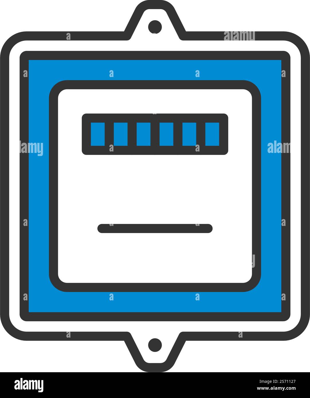 Electric Meter Icon. Editable Bold Outline With Color Fill Design ...