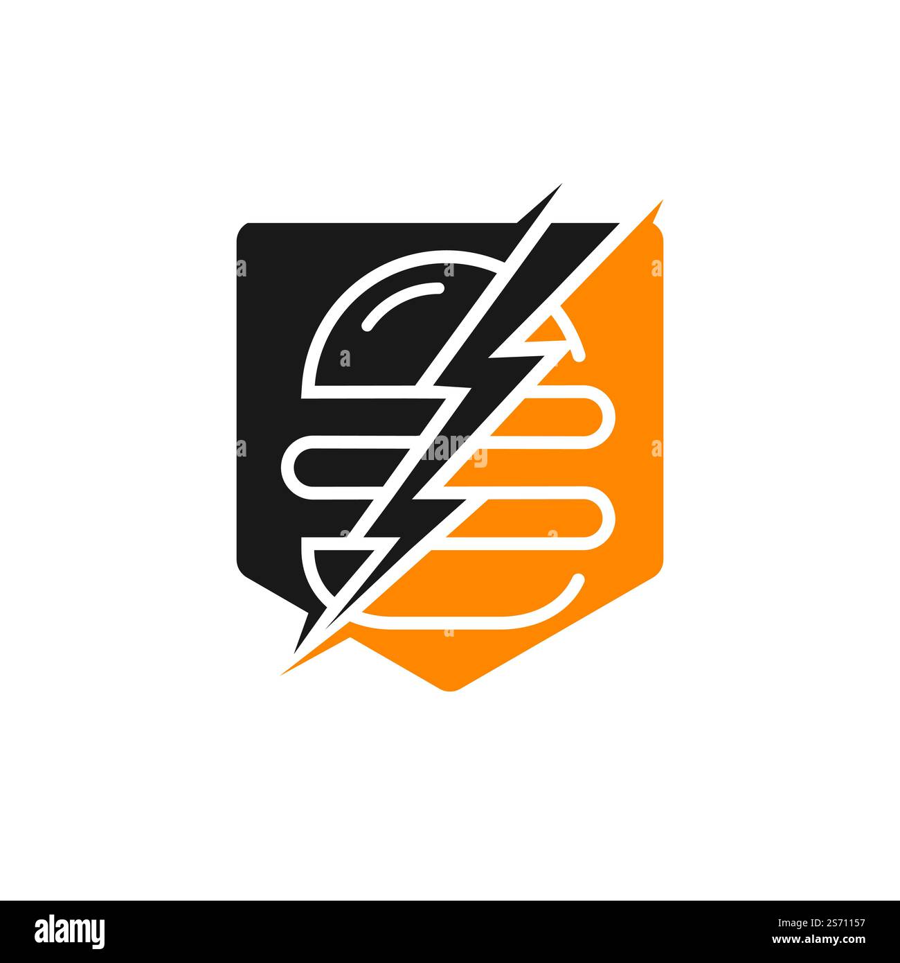 Flash burger vector logo design. Burger and thunderstorm icon logo ...