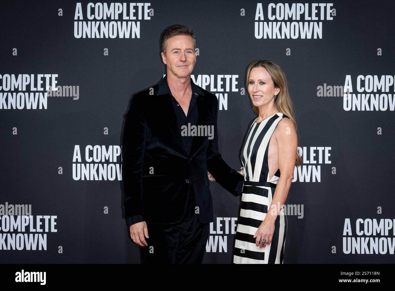 Rome, Italy. 17th Jan, 2025. Edward Norton and Shauna Robertson attend ...