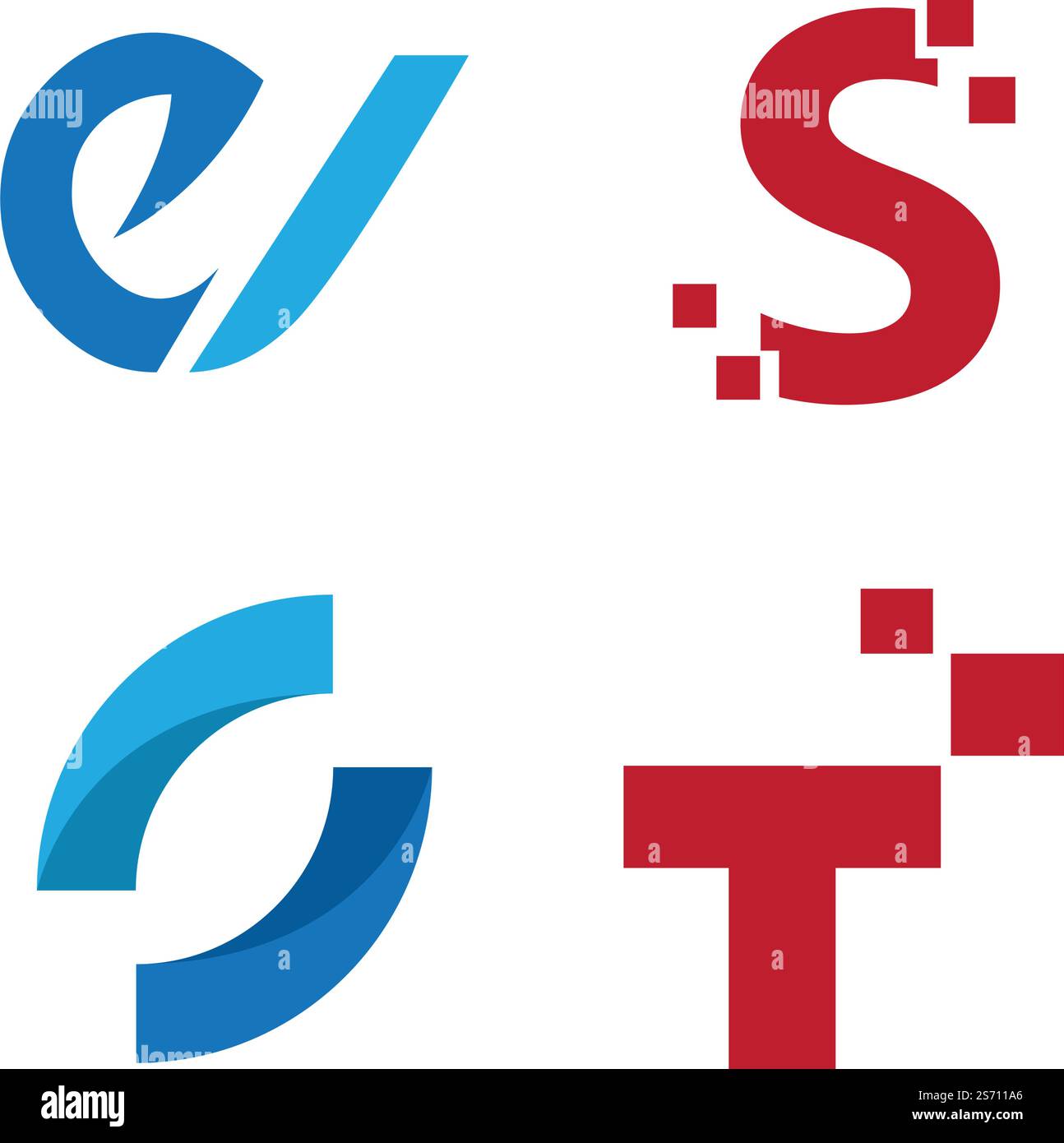 Modern Initial, letter, alphabet font logo vector design Stock Vector ...