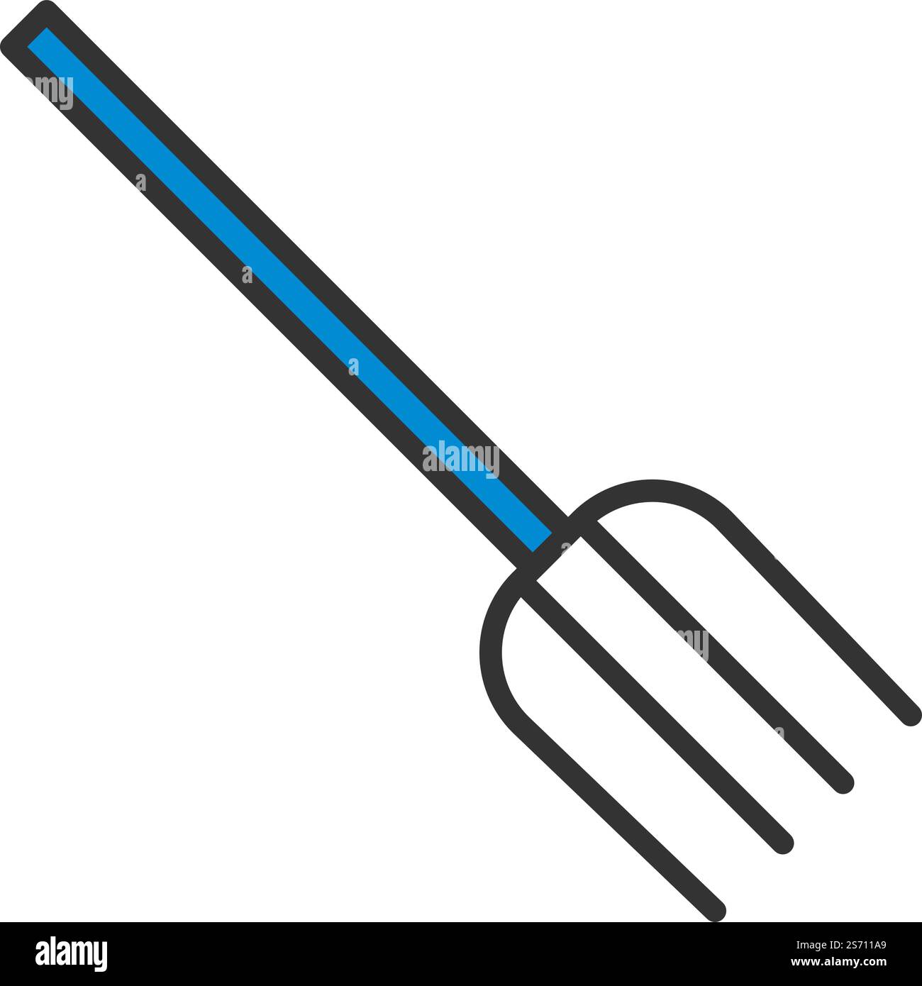 Pitchfork Icon. Editable Bold Outline With Color Fill Design. Vector ...