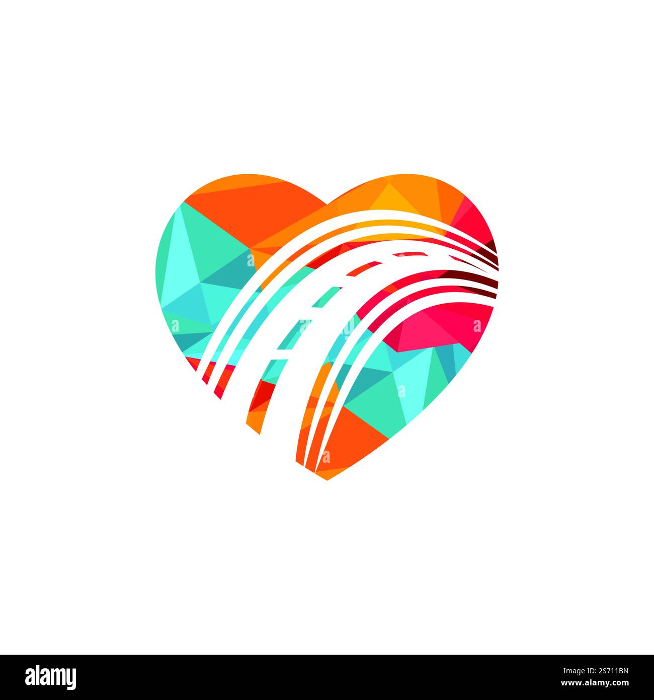 Love road vector logo design. Creative road journey logo design Stock ...