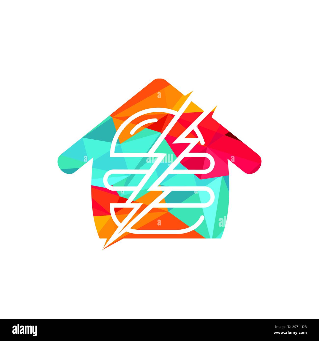 Flash burger vector logo design. Burger with thunderstorm and home icon ...