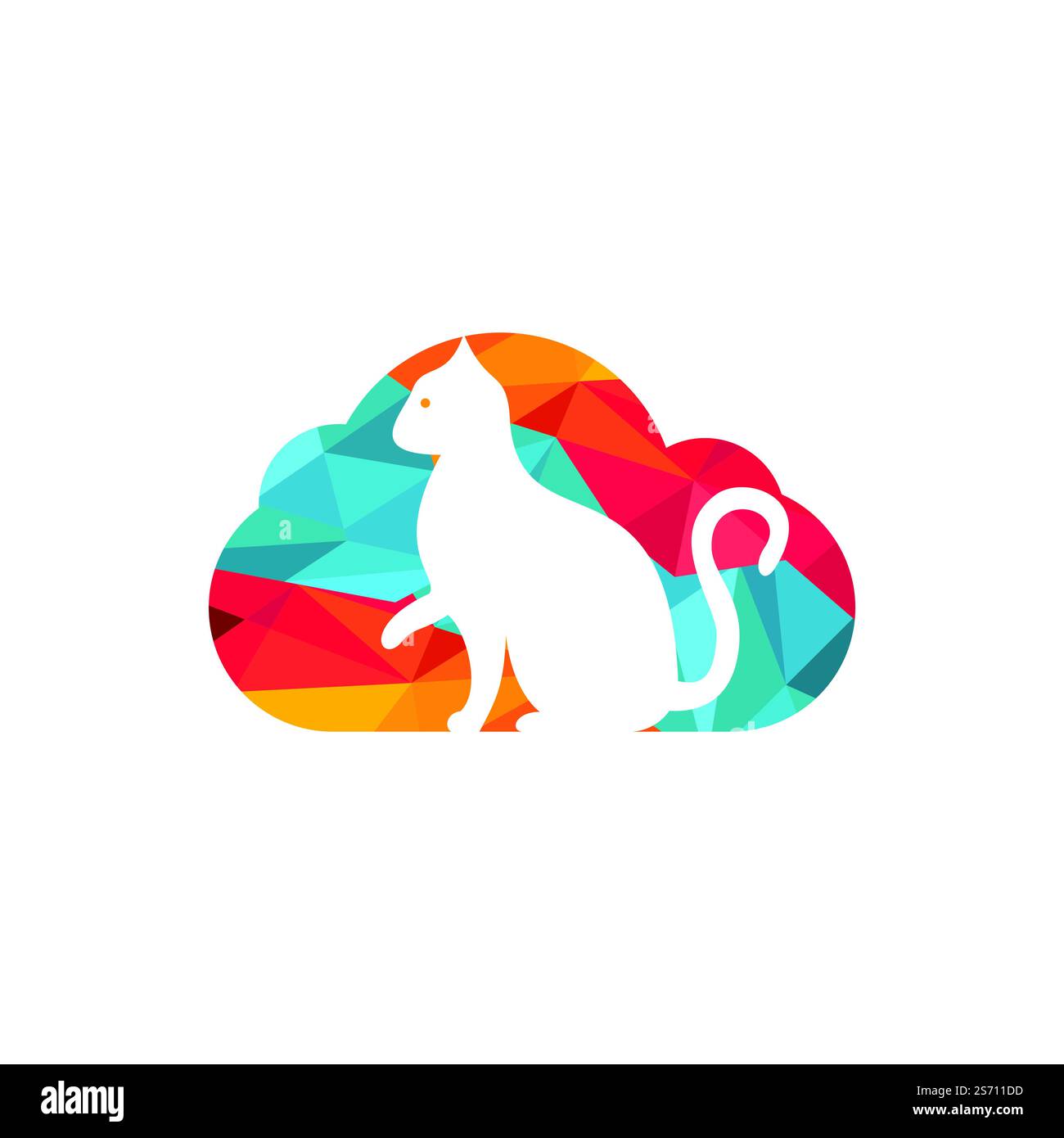 Cloud cat vector logo design Stock Vector Image & Art - Alamy
