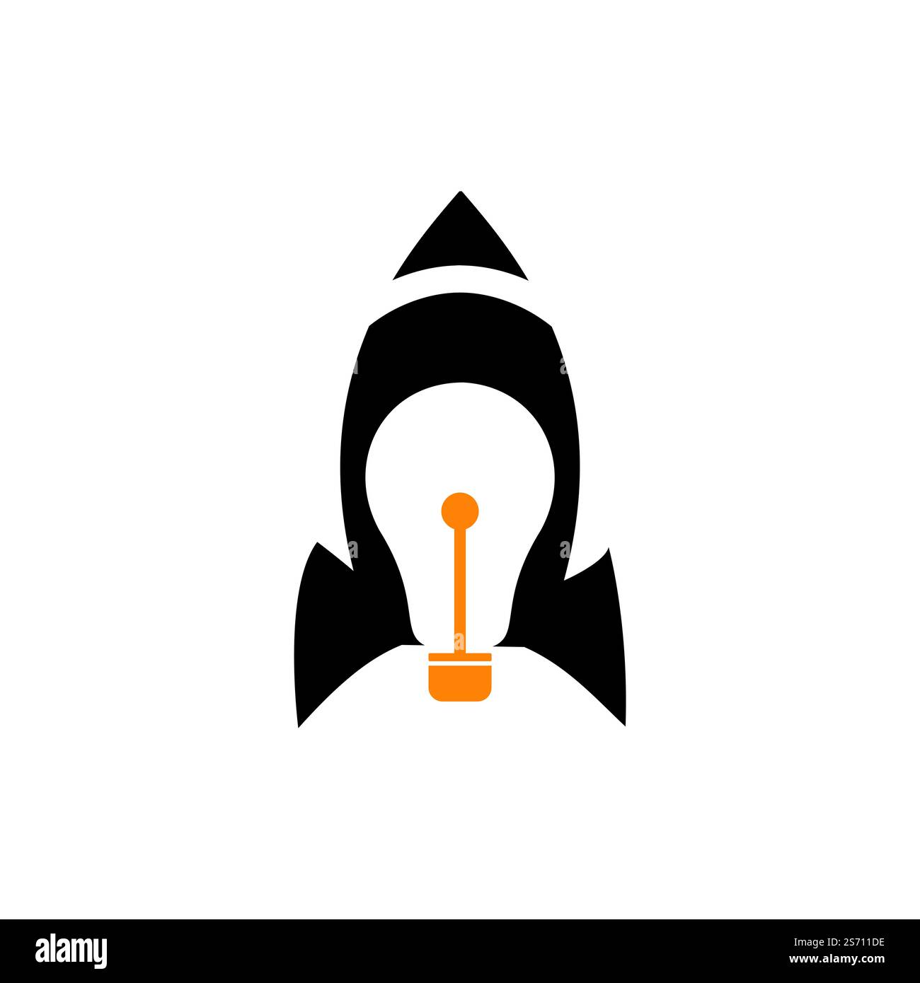 Rocket bulb vector log design. Rocket launching bulb Light bulb logo ...