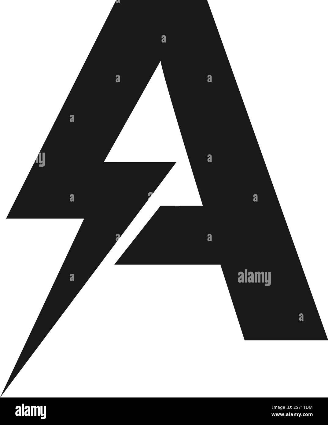 A letter initial Power lightning logo vector design Stock Vector Image ...