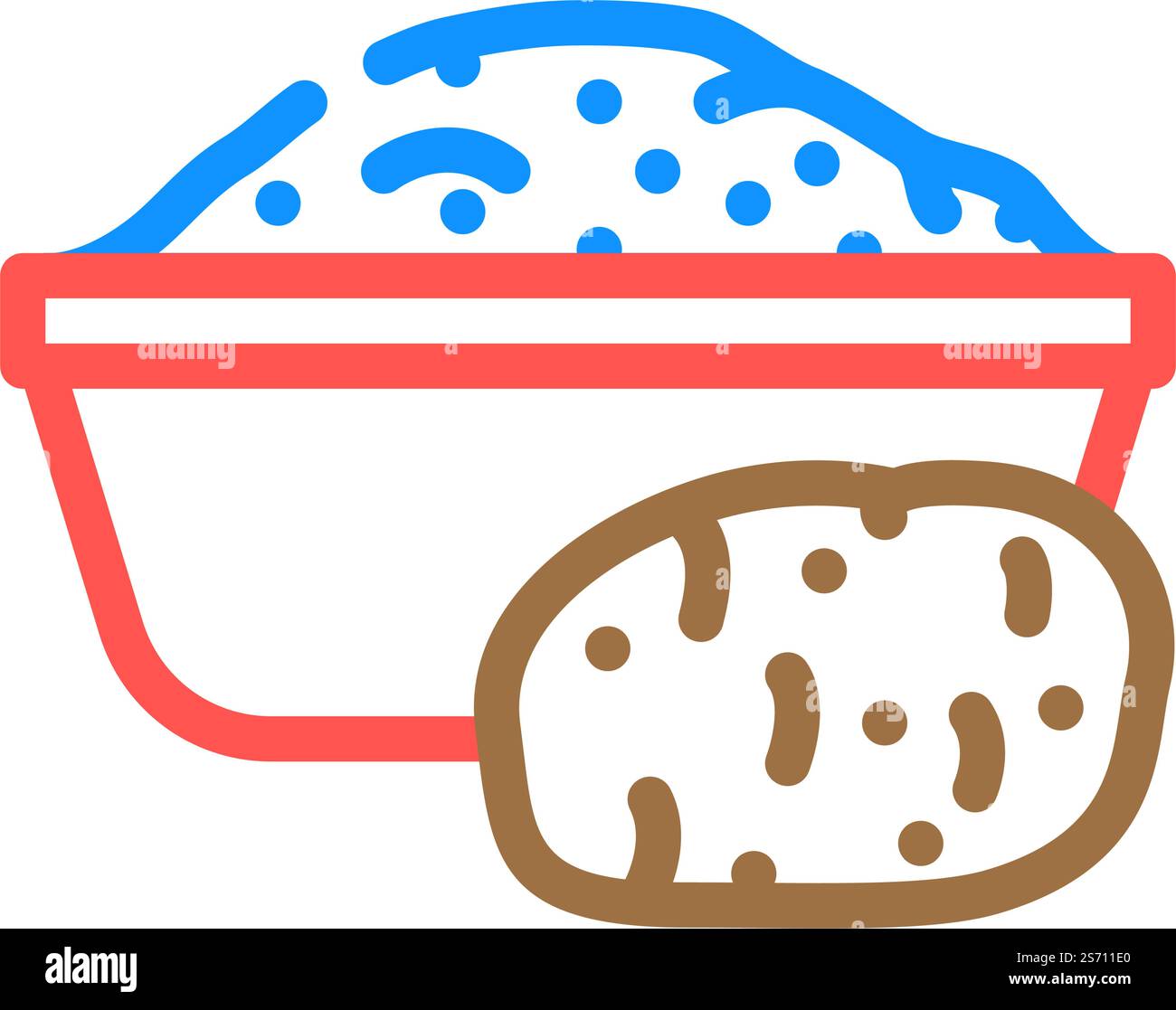 starch potato color icon vector. starch potato sign. isolated symbol ...